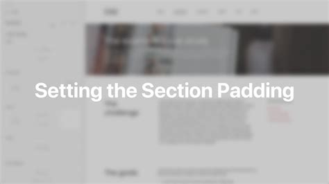 Setting The Section Padding Yootheme Documentation Youtube