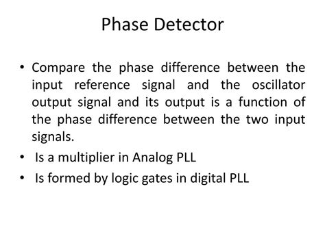 Ppt Phase Detector Phase Frequency Detector Powerpoint Presentation