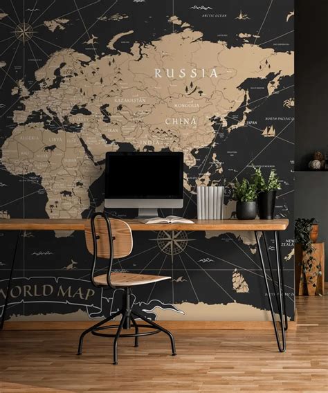 Wall Murals Vintage World Map Nr U50401 Uk