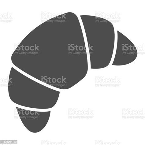 크루아상 솔리드 아이콘 잉글리시브브 컨셉 화이트 배경의 페이스트리 벡터 사인 모바일 컨셉 및 웹 디자인을 위한 크루아상 글리프