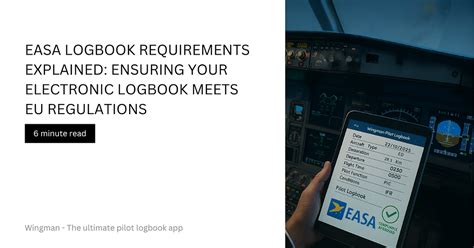 Easa Logbook Requirements Explained Ensuring Your Electronic Logbook