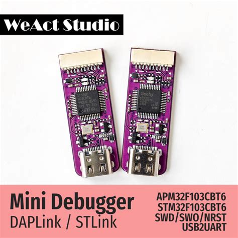 Weact Mini Debugger Daplink Stlink V21 Swd Swo Usb ไปยังโมดูล Uart