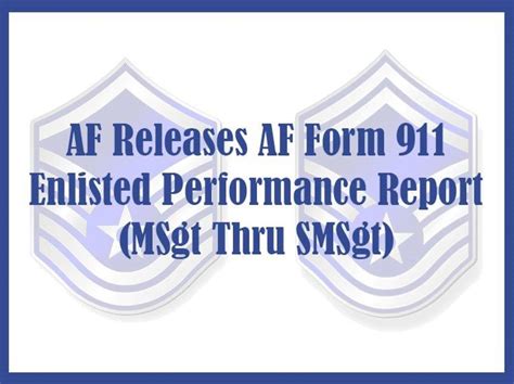 Smsgt Evaluations To Be On New Epr Form Air Forces Personnel Center News