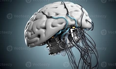 Robotic Brain With Detailed Circuits Concept Of Artificial