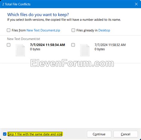replace skip or keep both files in file name conflict dialog in