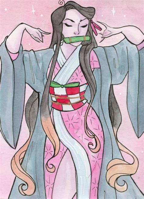 Nezuko Flying Frog Illustration Ffi Real Fantastic Art