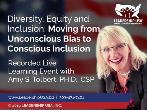 Diversity Equity And Inclusion Moving From Unconscious Bias To Conscious Inclusion