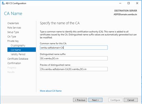 Installing Active Directory Certifiacte Services