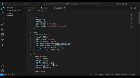 Webdevelopment Html Css Javascript Bharatintern Weatherapp
