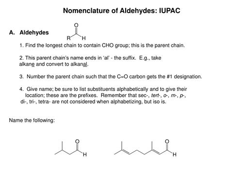 Ppt Nomenclature Of Aldehydes And Ketones Iupac Rules Powerpoint Presentation Id 6659783