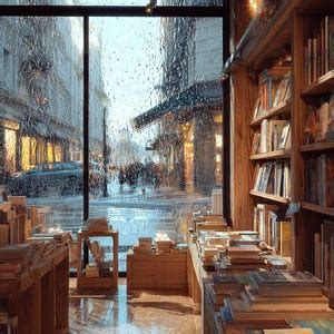 Cozy Bookstore Phone Wallpaper Rainy Day 12 Images Digital