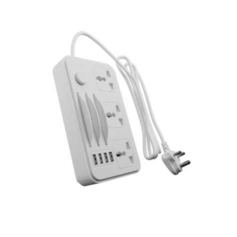 Power Extension Box With Charging Ports 4 Usb 45 Watts 3x6a Power Socket Inbuilt Mobile