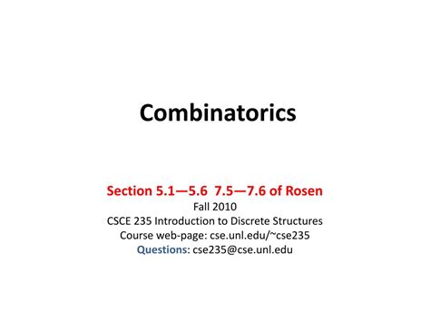 Ppt Combinatorics Powerpoint Presentation Free Download Id5712688