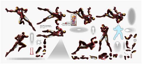 Click To View Full Size Iron Man Sprite Sheet Fly Hd Png Download
