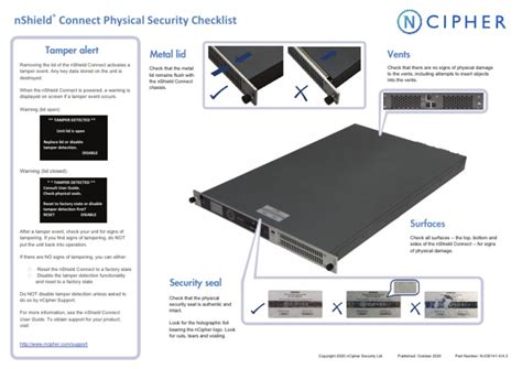 Checklist Nshield Connect Physical Security 12 71 Download Free Pdf Computing Computer