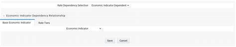defining economic indicator dependent rate dependency patterns
