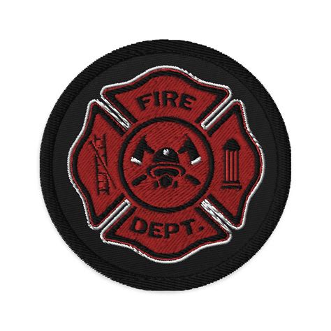 Firefighter Patch Fire Department Patch Firefighting Maltese Cross