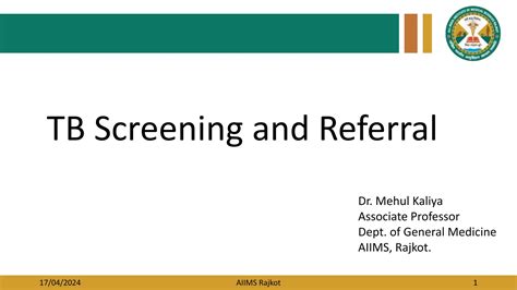 Tuberculosis Screening In High Risk Populations As Per Ntep And Ppt