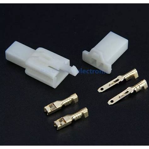 ISI 10 PASANG SOKET 2 PIN SOKET KONEKTOR CONNECTOR SOCKET HOUSING 2 PIN KECIL MALE FEMALE