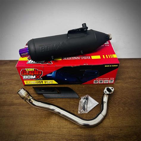 Bom Rangsit Bomx Exhaust Pipe For Click Titanium Tip 195cc Shopee Philippines