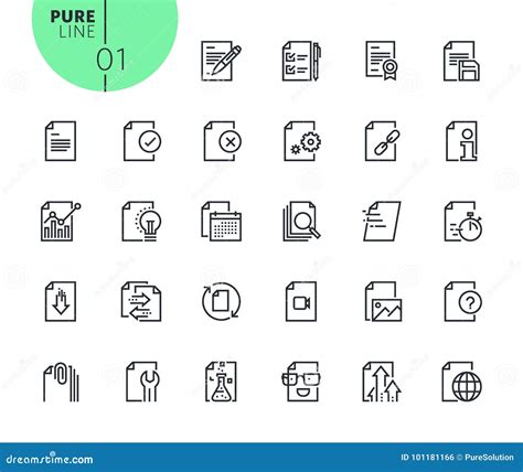set of icons for file and document editing and formatting stock vector