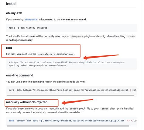 Install As Root But Oh My Zsh Only On Users Issue 5 Zthxxx Zsh History Enquirer GitHub