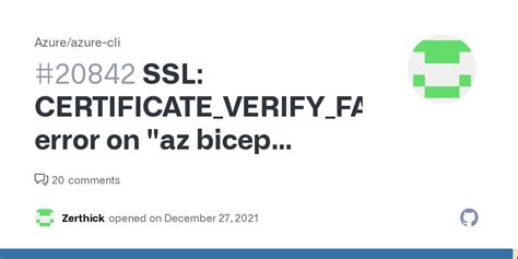 Ssl Certificateverifyfailed Error On Az Bicep Install Resurfaced