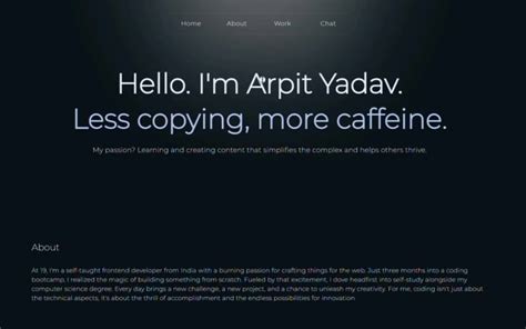 Arpit Yadav On Linkedin Portfolio Frontend Javascript Reactjs