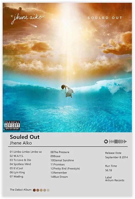 Amazon.com: Xipengi Jhene Aiko Poster Souled Out Album Cover Posters Canvas Poster Unframe ...