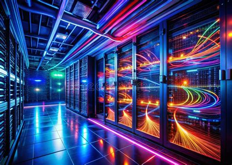 dynamic data center double exposure a vibrant visualization of server