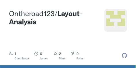Github Ontheroad123layout Analysis