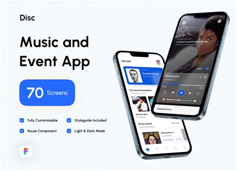 Elegant Music Event App UI Kit GraphicsBunker