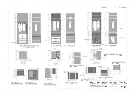 Closet Custom Builtin Plans Details Cad Files Dwg Very Detailed