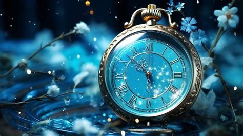 Premium AI Image Beautiful Blue Timer HD Wallpaper Photographic Image