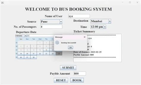Bus Ticket Booking System GUI Using Java With Source Code CodeWithCurious