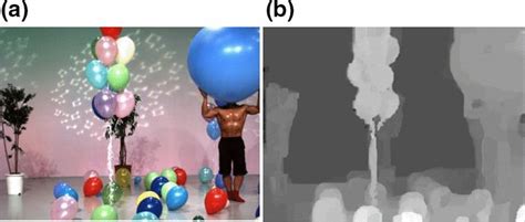 Balloons Video Sequence Frame With A Texture View And B Its Associated