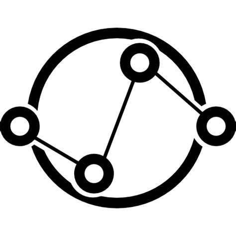 Data Analytics Interface Symbol Of Connected Circles Free Interface Icons
