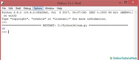 Python Execution Of Python OnlineTutorialHub
