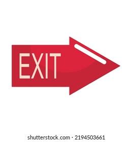 Exit Arrow Icon On White Background Stock Vector Royalty Free 2194503661 Shutterstock