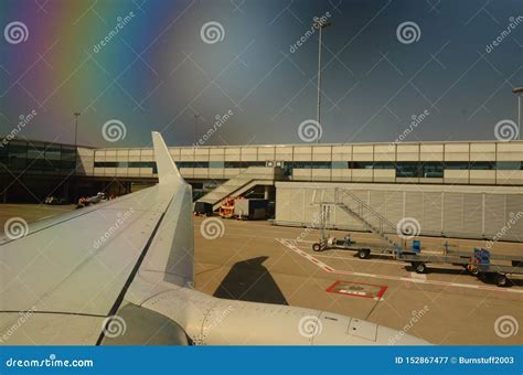 Airside Airport Hardstanding Passenger Aircraft Stock Image Image