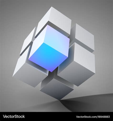 3d cube design royalty free vector image vectorstock