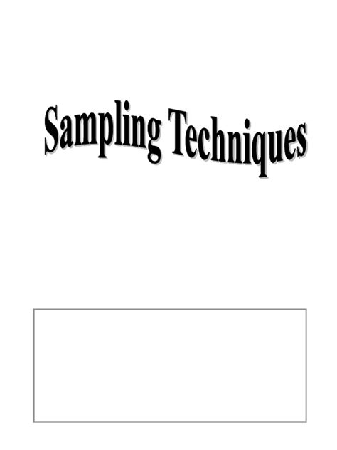 sampling pdf sampling statistics statistics