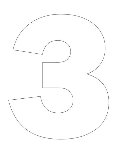 Number 3 Coloring Page 663177 Clipart Library