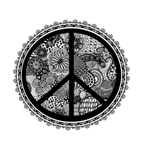 Peace Logo Black And White