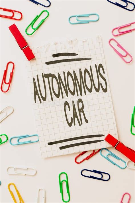 Text Sign Showing Autonomous Car Concept Meaning Vehicle That Can Guide Itself Without Human