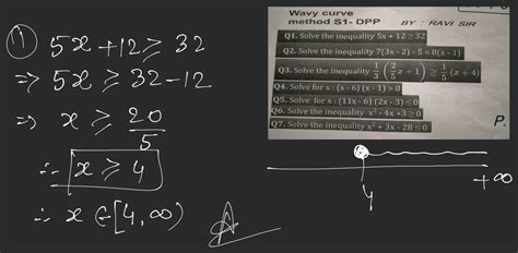 Wavy Curve Method S1 Dpp By Ravi Sirq1 Solve The Inequality 5x12≥32q