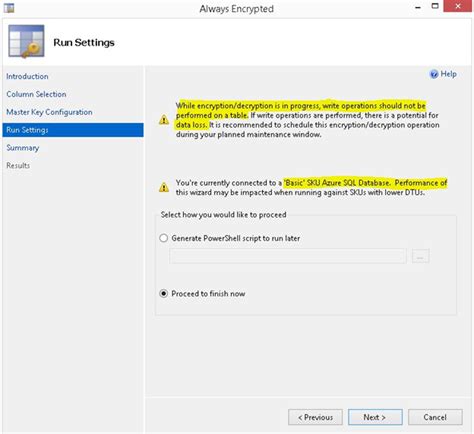 Configure Always Encrypted On Existing Table With Data SQLChamp