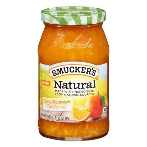 Smuckers Natural Orange Marmalade Fruit Spread Jam 489g สมักเกอร์
