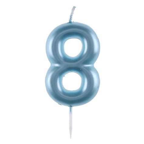 Bougie Chiffre Anniversaire Bleu Pastel 8 En 2025 Bougie Anniversaire
