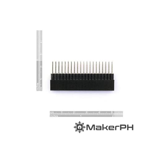 2x20 extra tall stacking header for raspberry pi makerph